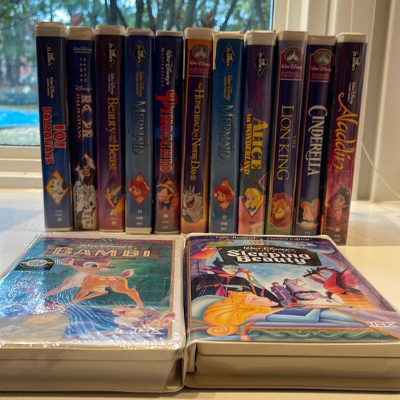 Disney | Other | 3 Vhs Tapes Wcases 2 Limited Additions Sleeping Beauty ...